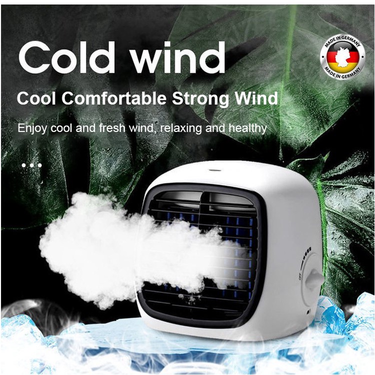 USB Mini Desktop Air Cooler Portable Desktop Humidification Fan Office ...