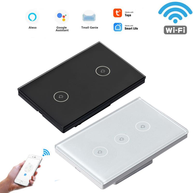 Smart WiFi Touch Wall Switch Tuya A Remote Control Wifi American ...