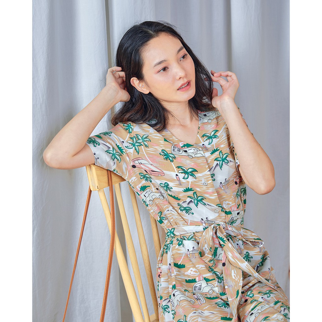 Manami Dress (Brown beach) - foresta.shop - ThaiPick