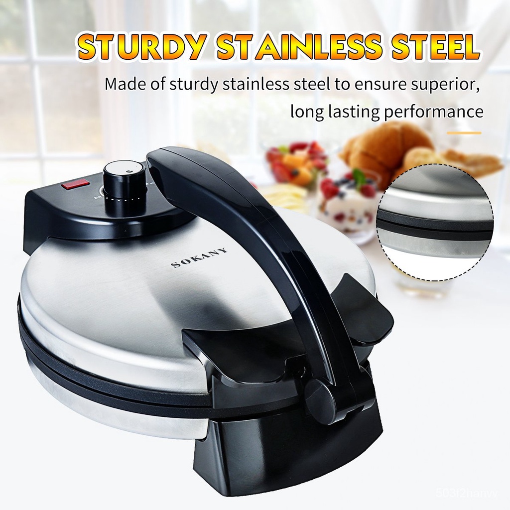 1500W Electric Paratha Chapati Roti Maker Flat Bread Pizza Kitchen ...
