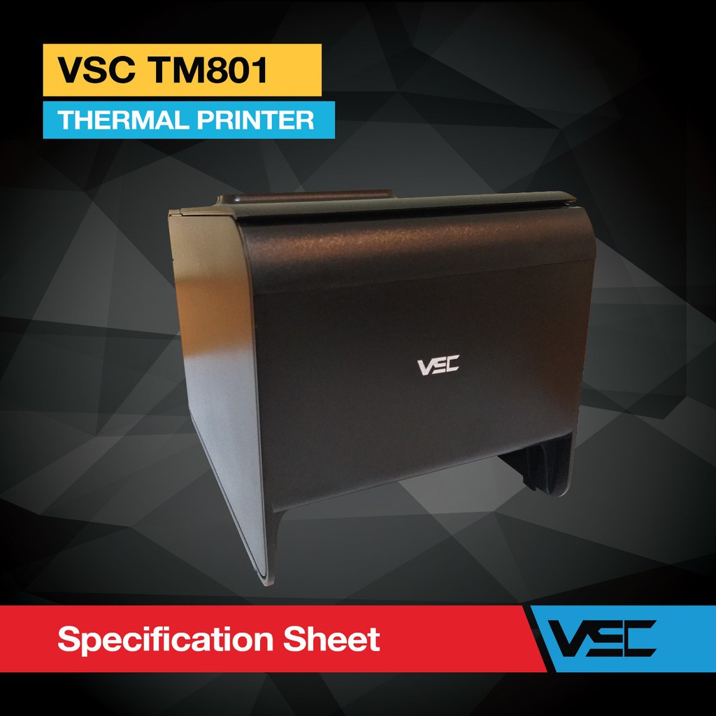 เครื่องพิมพ์แคชเชียร์ความเร็วสูง 80 มม. Vsc Tm - 801 Usb 1 ปีสําหรับ ...