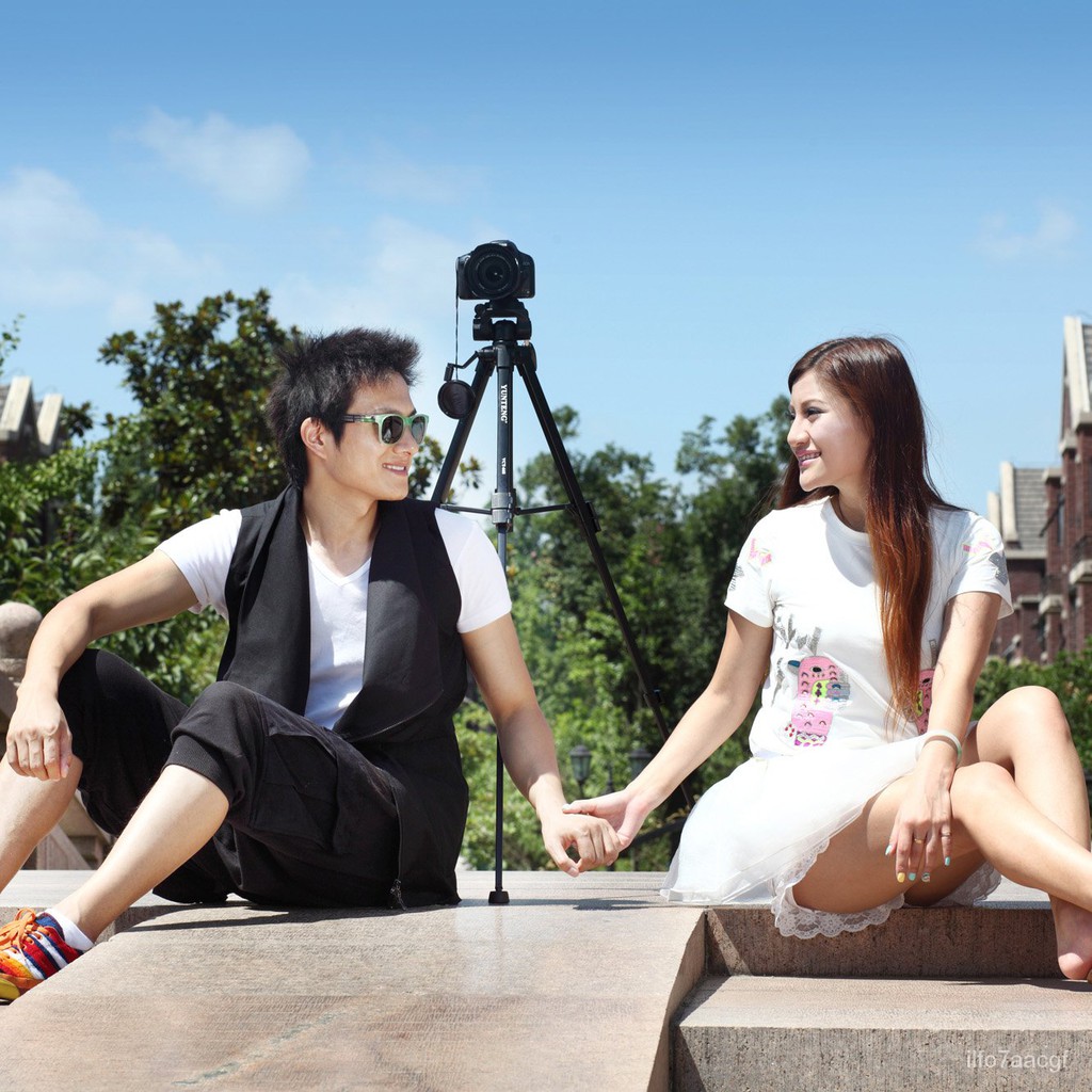 ขาตั้งกล้องขาตั้งกล้อง Yunteng5D3 5D4 2 5DSR 6D D7500 D7200 D810กล้องSLRมืออาชีพชุดPTZแบบพกพาเซล ...