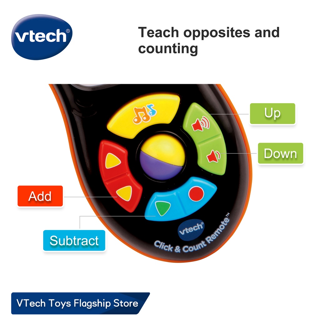 VTech Pretend Remote Control Toys Click Count Remote for baby infant ...