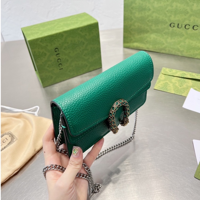 Gucci Crossbody Bag กระเป๋าสะพายโซ่ Dionysus Leather Mini Dionysus Bag ...