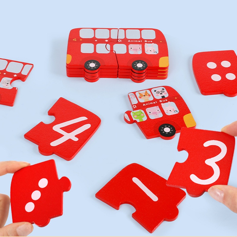 Treeyear Correcting Wooden Number Puzzles Early Educational Math Toys ...
