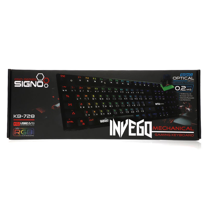 SIGNO KEYBOARD KB-728 INVEGO (BLUE-SWITCH) - eagzsd3tr5 - ThaiPick