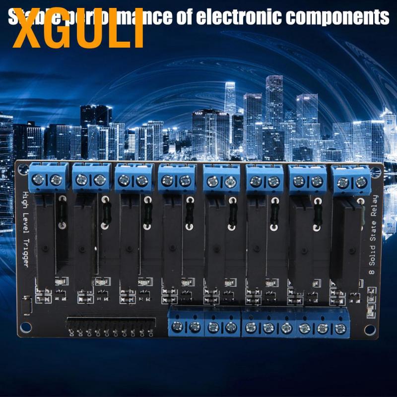 Xguli 5 V 8 Channel Solid State Relay Module with Fuse High Level Trigger 2A - xguli.th - ThaiPick