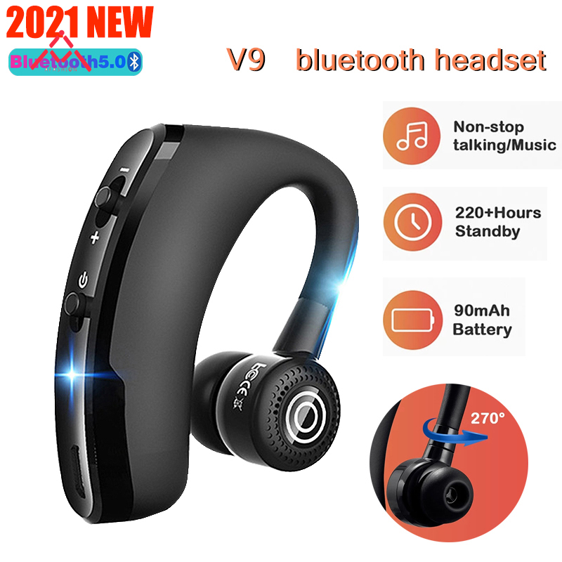 ღღV9 V9S Wireless Bluetooth Headset 5.0 Bluetooth 5.0 Headset para sa Negosyo gamit ang ...