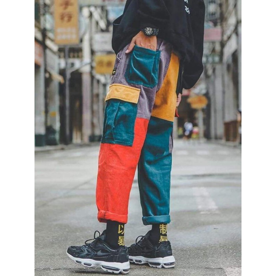 MultiColor Patchwork Pants - unboxstore - ThaiPick