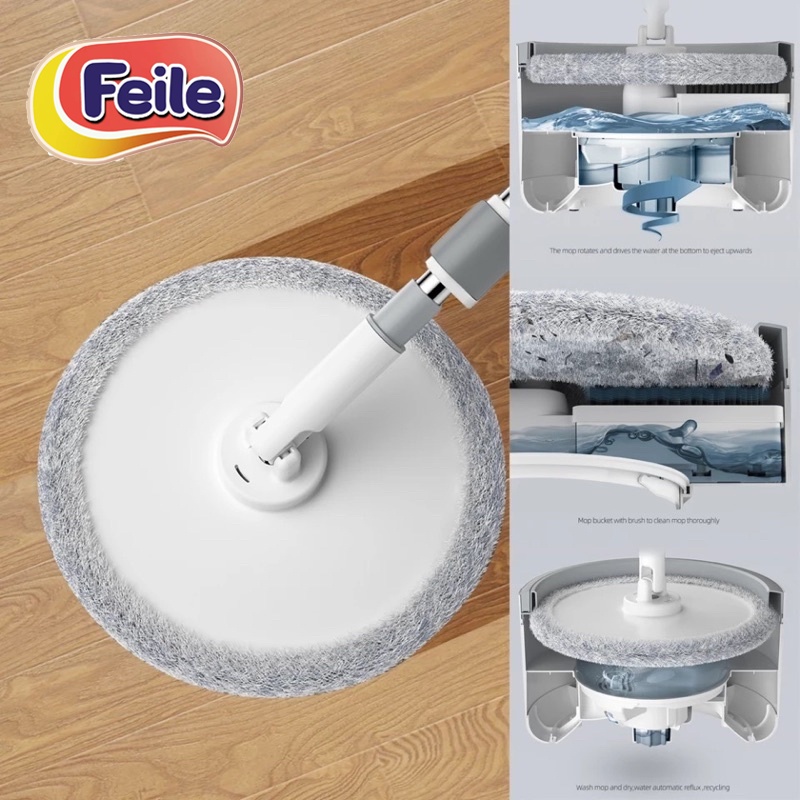 Sewage separation Hand free Mop ชุดถังถูพื้นแบบถังเดี่ยวแยกนำ้เสีย ...