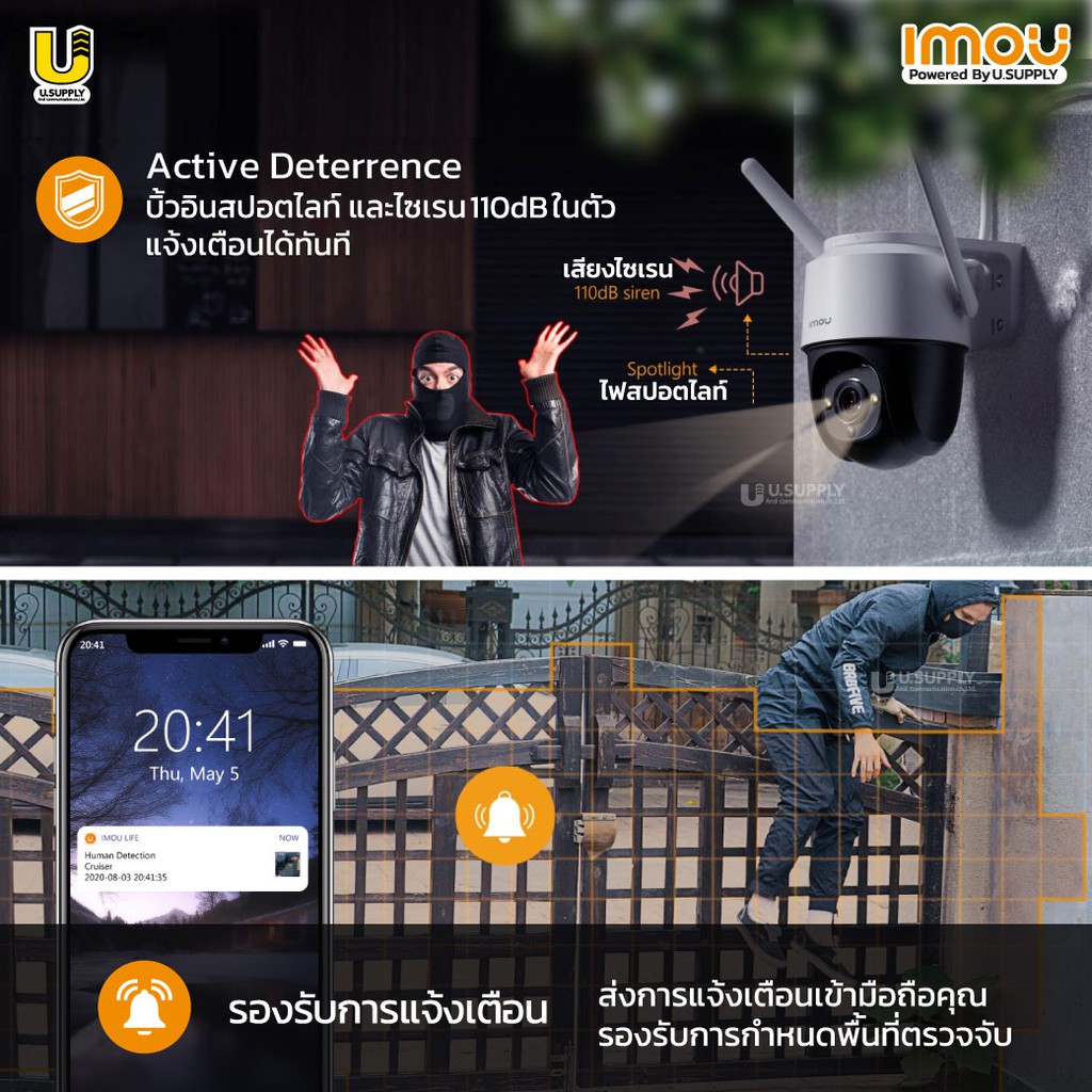 IMOU กล้องวงจรปิดรุ่น IPC-S42FP เลนส์ 3.6mm - u.supply_officialstore ...