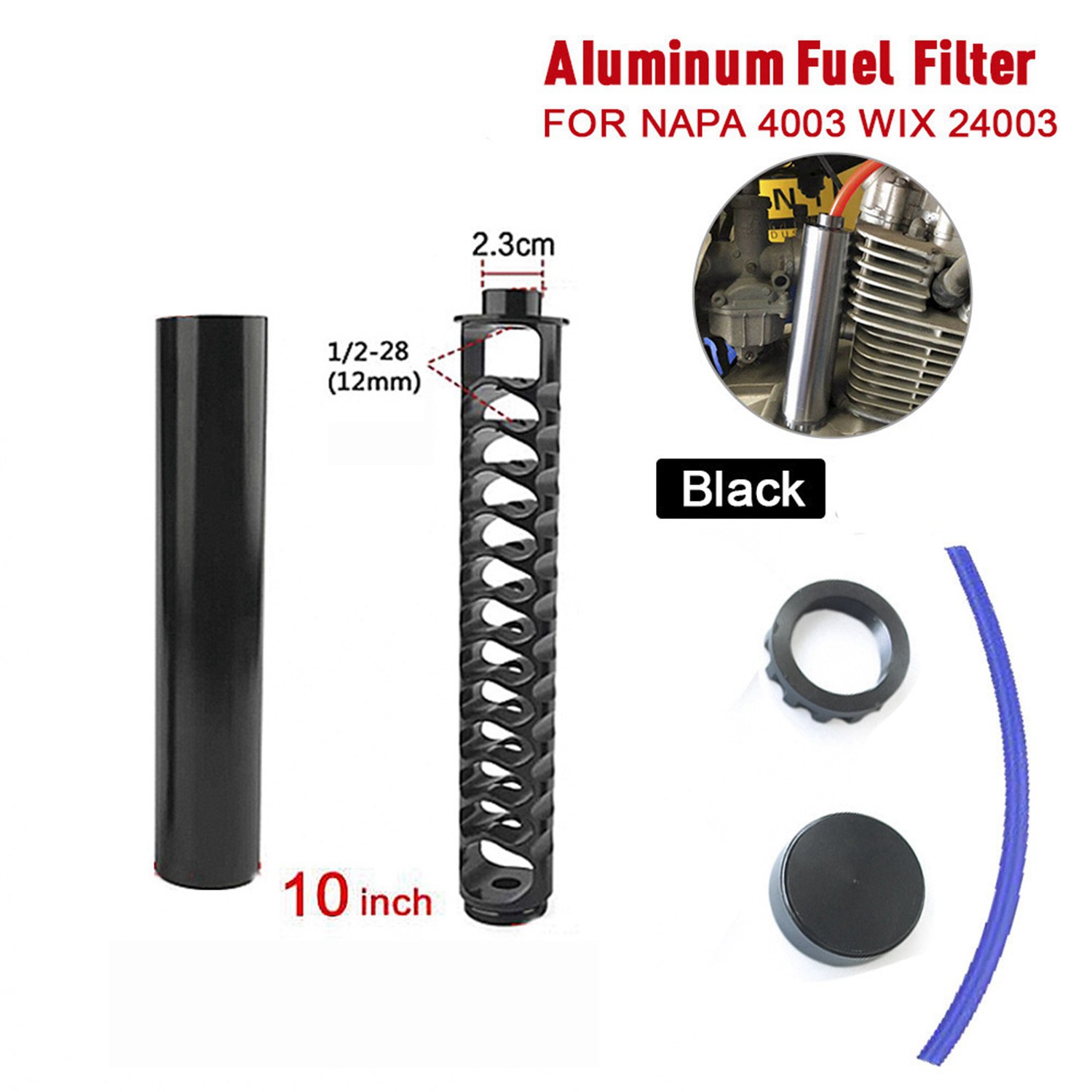 อุปกรณ์กรองน้ํามันเชื้อเพลิงอลูมิเนียมสําหรับ Napa 4003 Wix 24003 1 / 2 ...