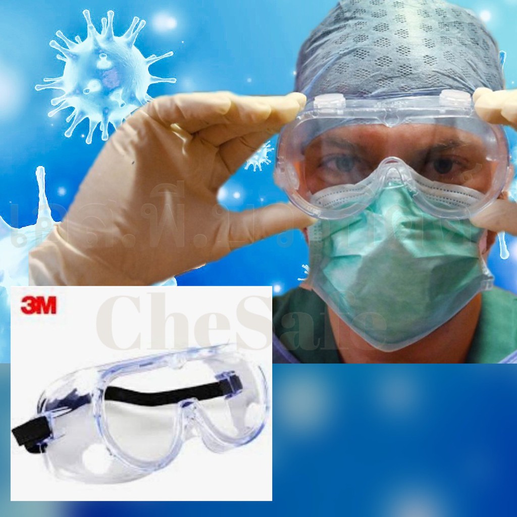 แว่นครอบตานิรภัย 3M 334 แบบเลนส์ใส Safety Splash Goggle | Shopee Thailand