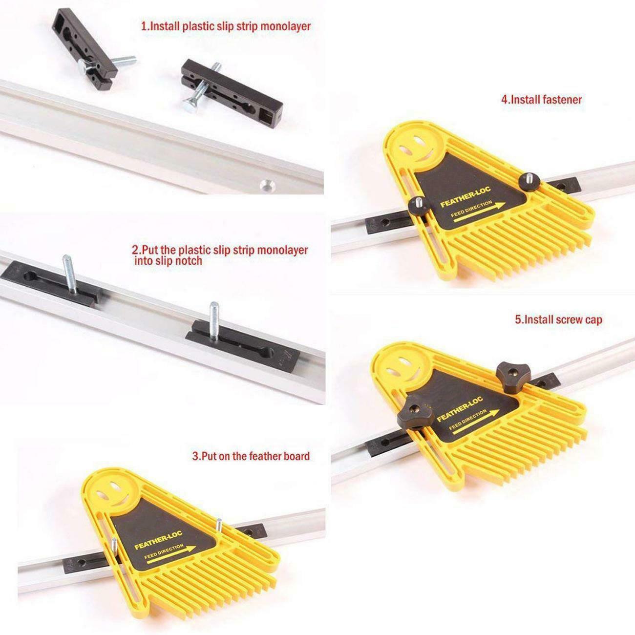 2PCS Featherboard Double Feather Board Router Woodworking Table Saw ...