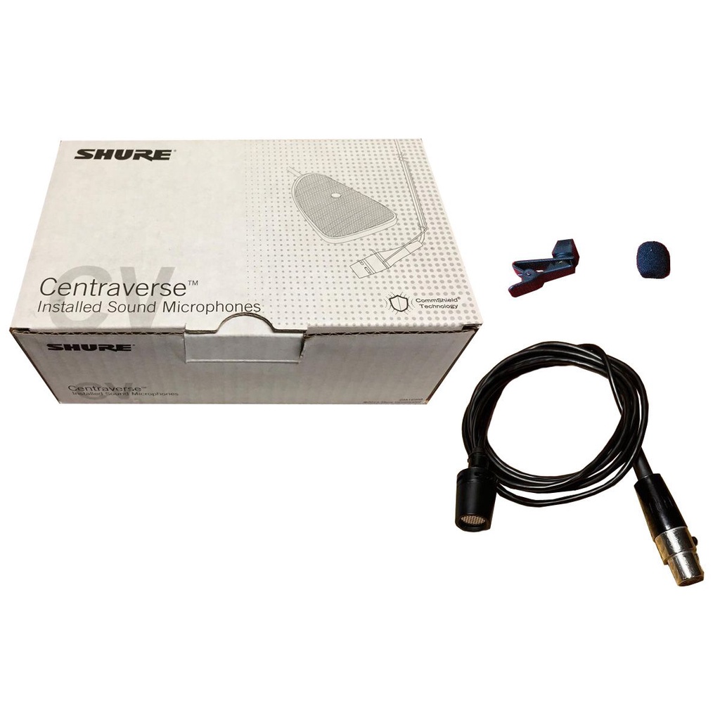 Shure CVL-B/C-TQG Centraverse Lavalier Condenser Microphone for Shure ...