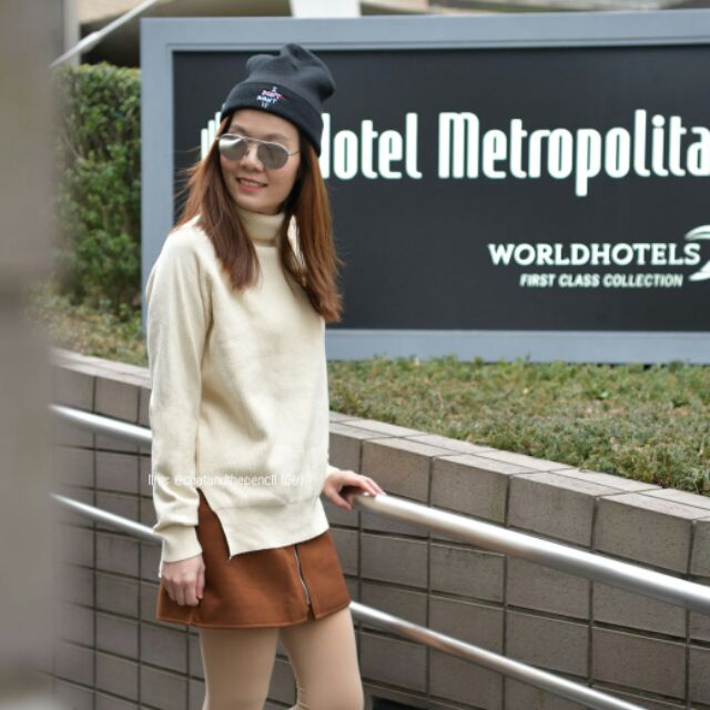 เสื้อไหมพรมคอเต่า ผ้านิ่ม ใส่สบาย Basic Turtleneck Sweater2 - thepencil - ThaiPick