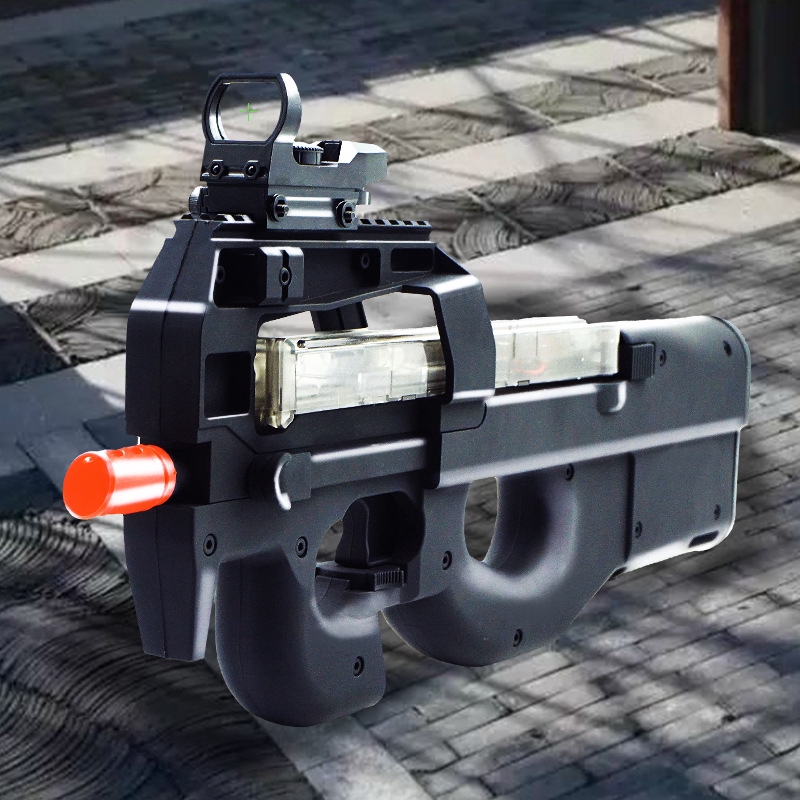 Bingfeng สามรุ่น P90 ปืนฉีดน้ำไนล่อนไฟฟ้าระเบิดปืนกลมือผู้ใหญ่ไลฟ์แอ็ก ...