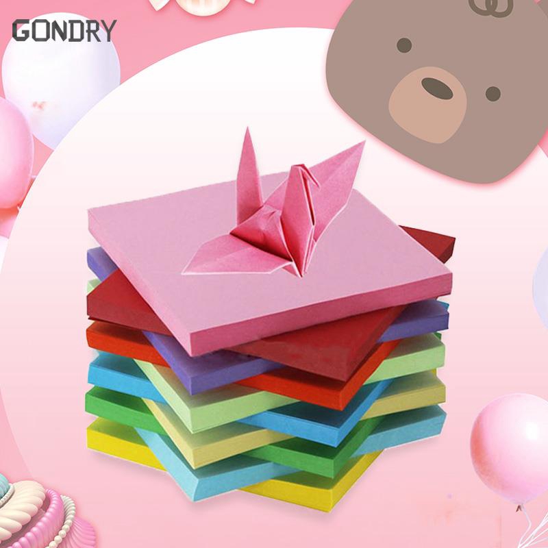 Handmade Paper Color Origami Square Paper 100Pc200pcs Double Sided ...