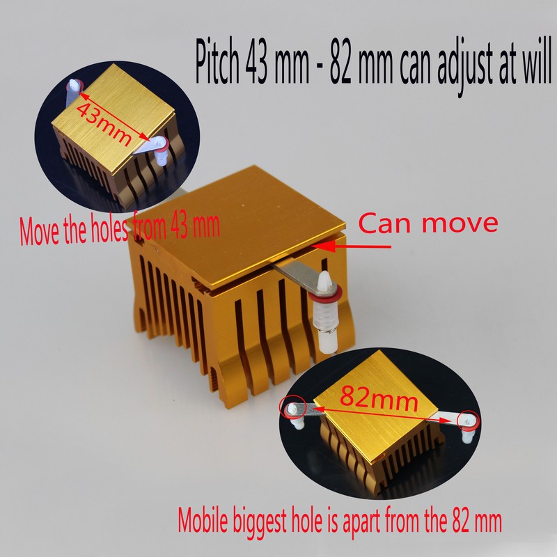 DIY Aluminium Northbridge Heatsink Cooler Motherboard Radiator w4cm Fan ...