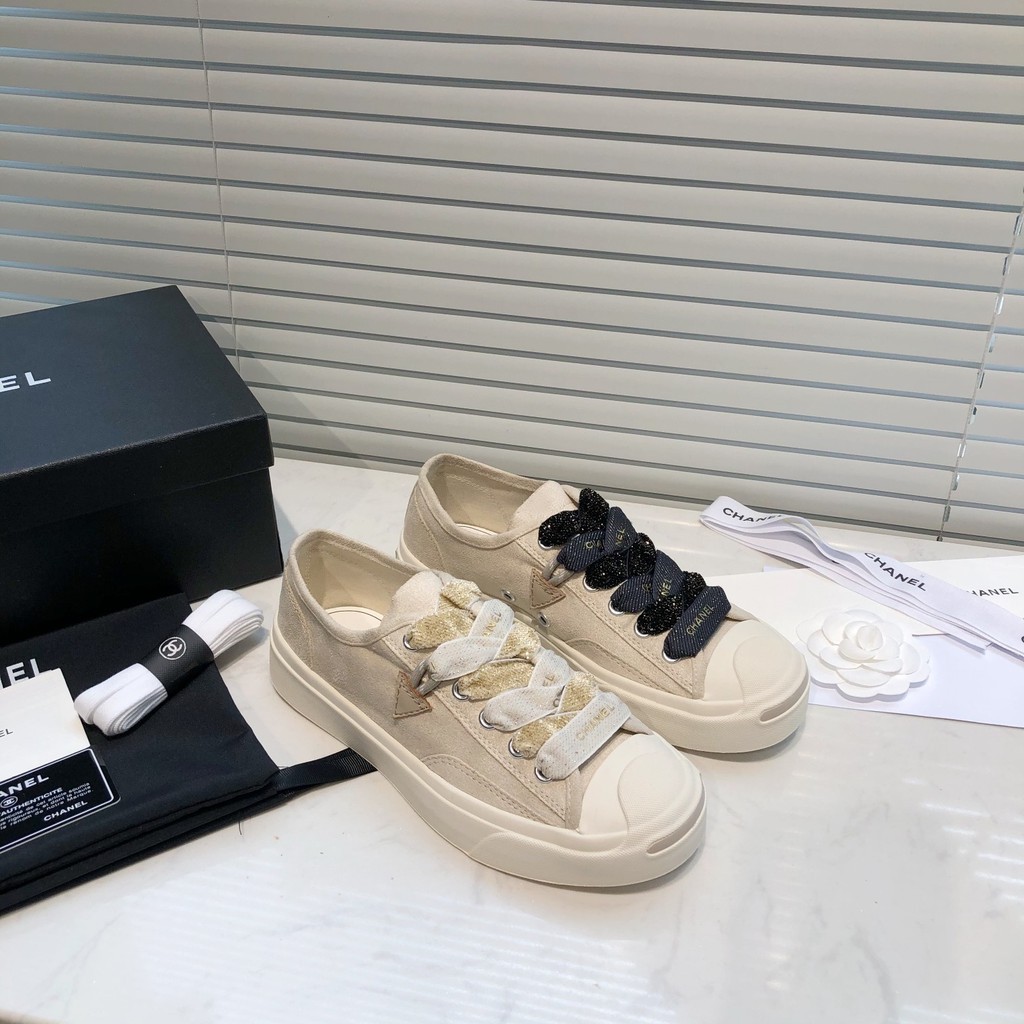 CHANEL X CONVERSE รองเท้าผู้หญิงรุ่น Jack Purcell ซีรีส์คลาสสิกปี 1970 ...