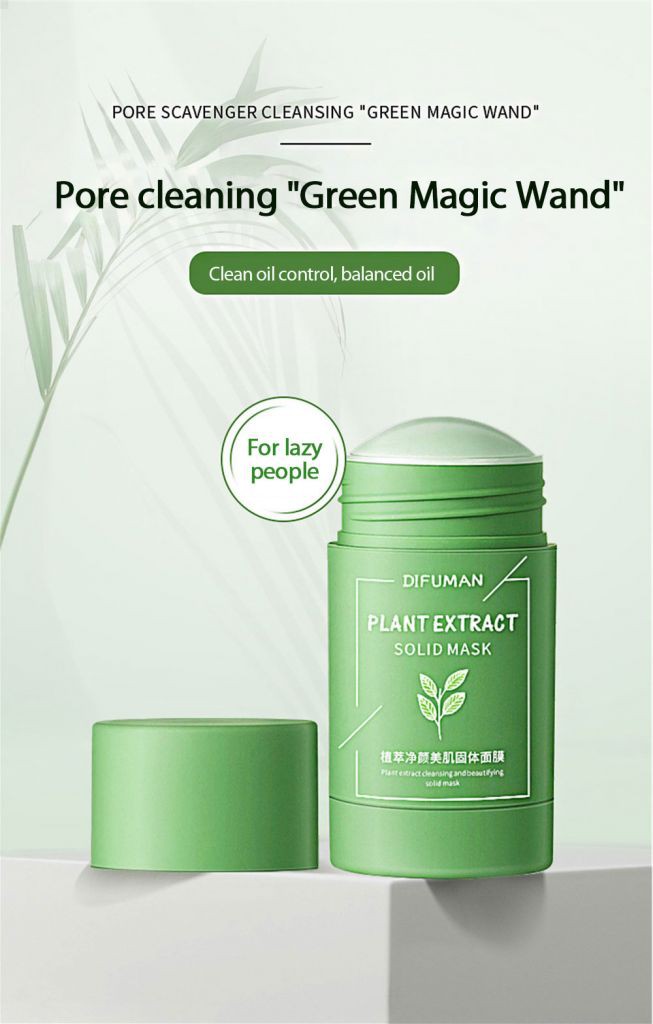 Tiffman Green Tea Solid Mask Cleansing Blackheads, Oil Control and Acne ...