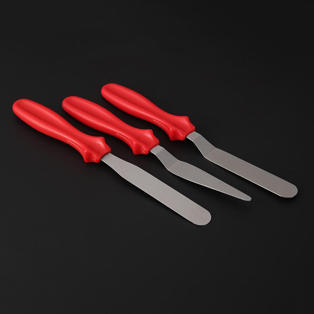 ACT3pcsSet Stainless Steel Angled Straight Blade Spatula Cake Cream ...