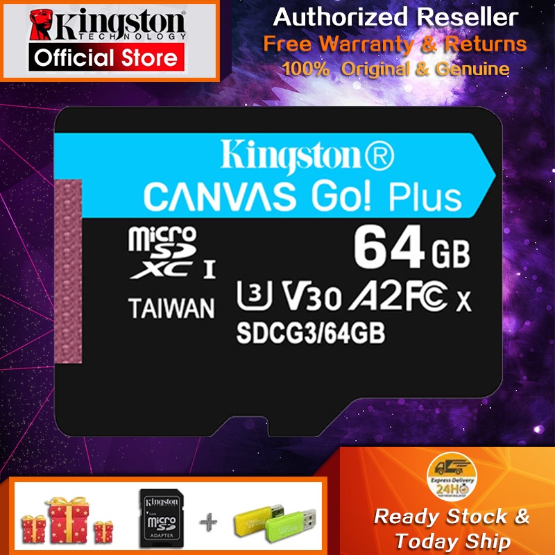 [ Local ] Kingston Canvas Go Plus microSD Card 128GB micro Memory Card 64G Class10 TF Card 256GB ...