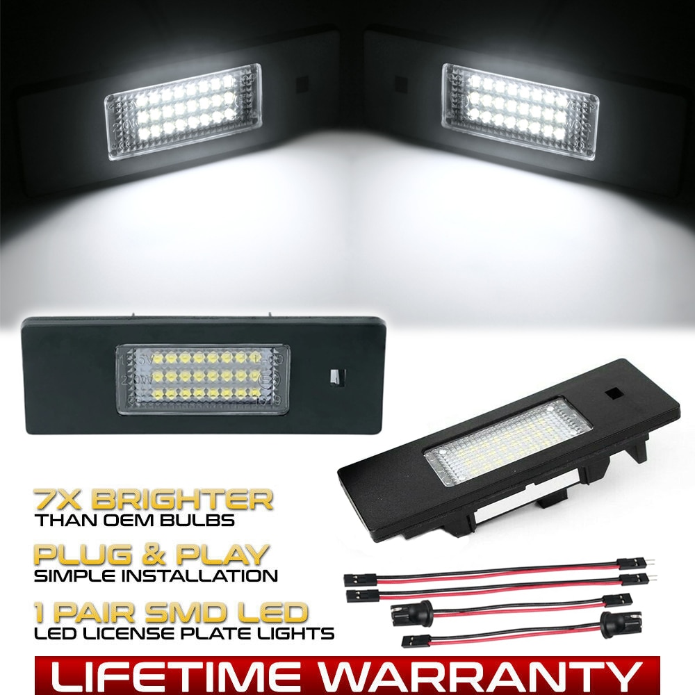 CODPair Car Led E28 License Plate Light Lamp Led Number Plate Bulbs ...