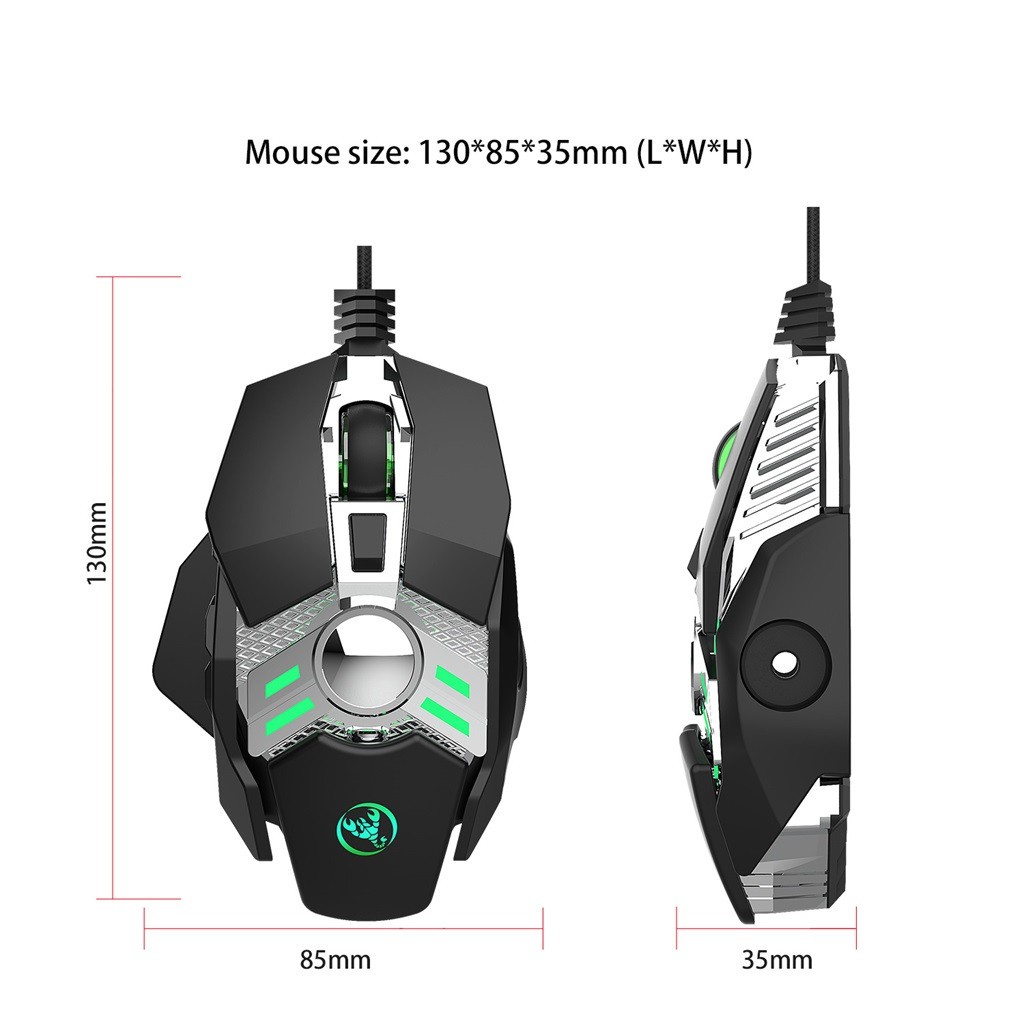 Mechanical Define the game USB Wired 6400DPI Adjustable Gaming Mouse ...