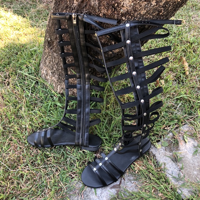 sira.shoes 2022 รองเท้าแกลดิเอเตอร์สีดำ gladiators shoes - milliampsrp - ThaiPick