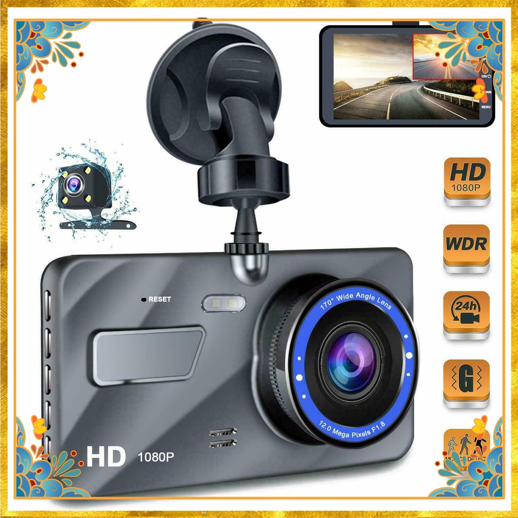Full HD 1080P 4 IPS Car DVR Vehicle Dashboard Camera with Infrared ...