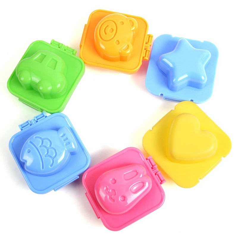♥6 pieces boiled egg sushi rice Mold Bento Maker Sandwich Cutter ...