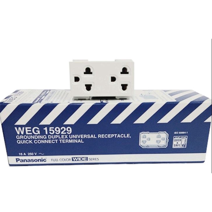 เต้ารับคู่ของแท้ มีกราวด์ PANASONIC WEG 15929 มือ2 สภาพใหม่ | Shopee ...
