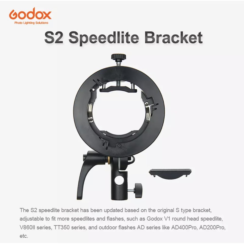 พร้อมส่ง GODOX S2 Bowens Mount แฟลช S-Type Bracket สำหรับ GODOX V1 V860II AD200 AD400PRO Snoot ...
