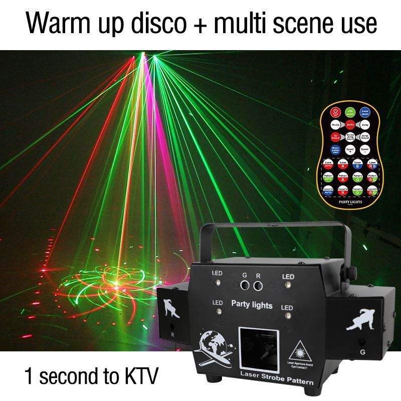 3D pattern animation laser stage light voice controlled bar beam ...