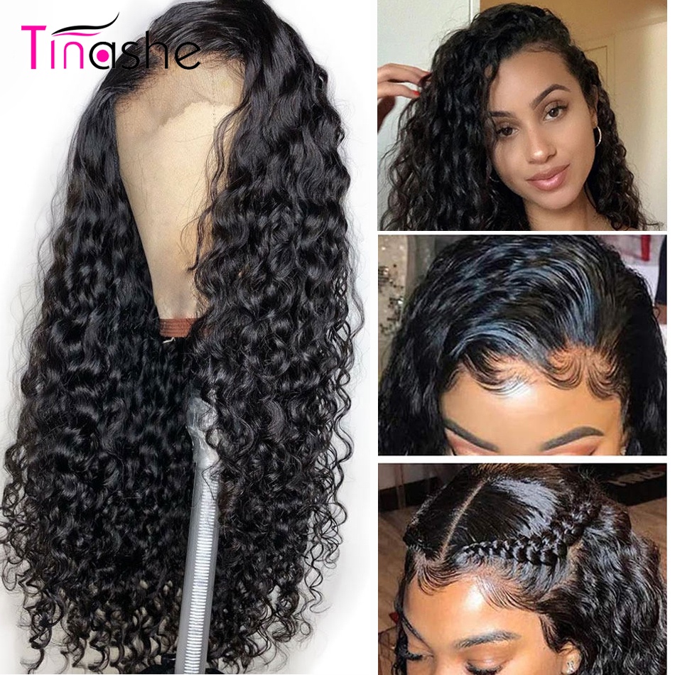 BTinashe Water Wave Wig HD Transparent Lace Frontal Wig 200 Density 4x4 6x6 Closure Wig For ...
