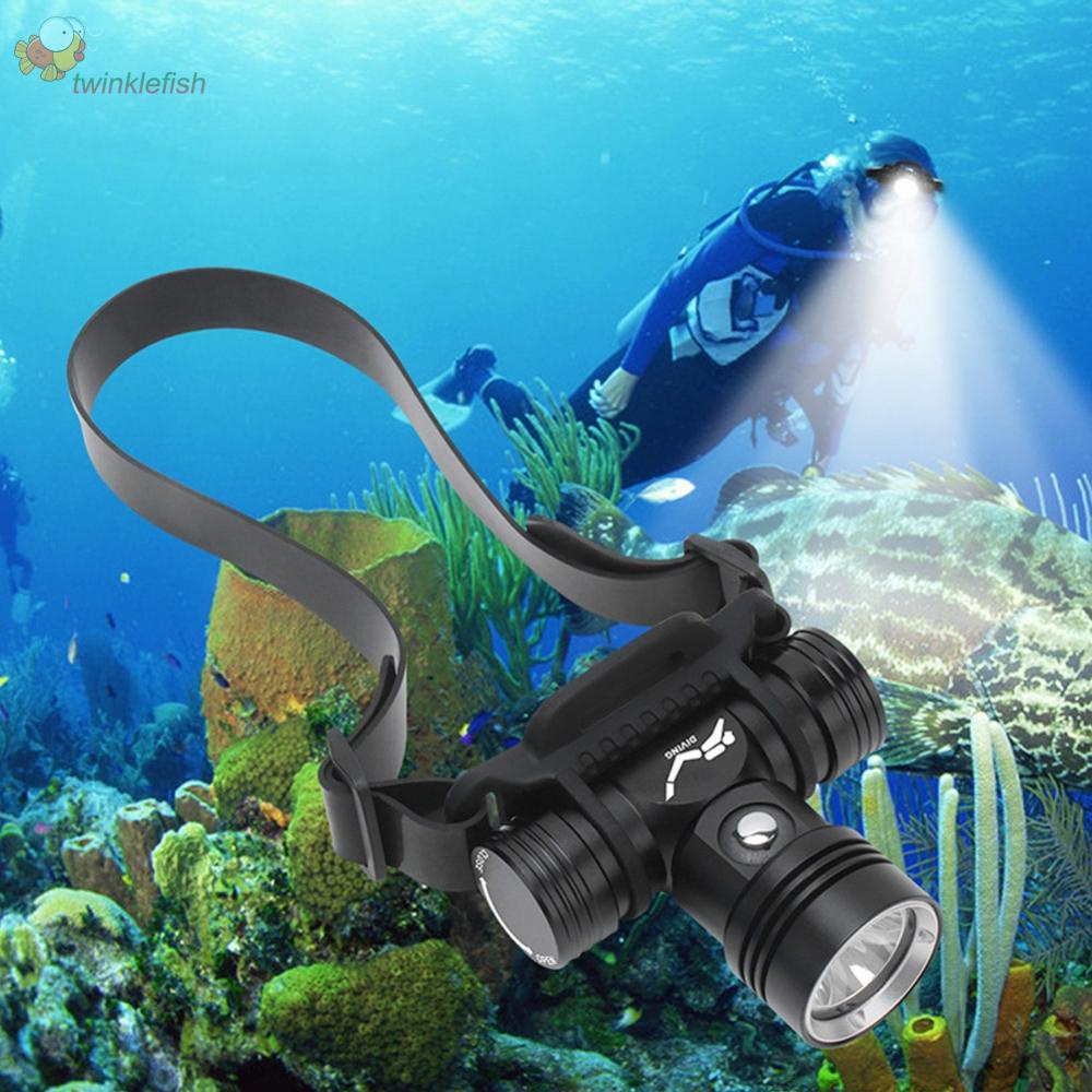 1Pcs 50000LM Diving Headlamp Underwater Headlights Scuba Head ...