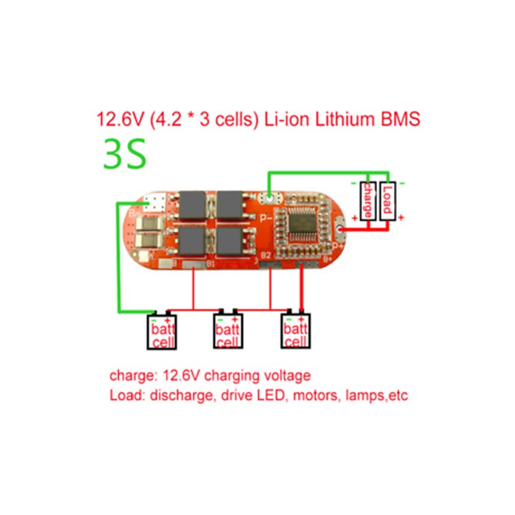 พร้อมส่ง 3S4S5S Custom BMS 12.6V 16.8V 21V 18650 Li-ion Battery ...