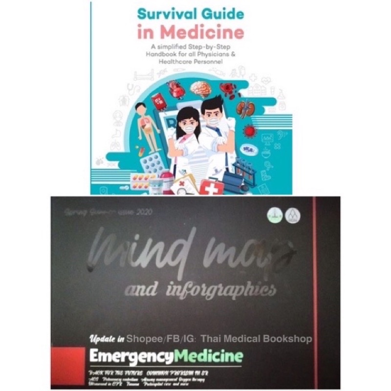 ตำรา2เล่ม Survival Guide in Medicine Mind Map Infographic Emergency ...