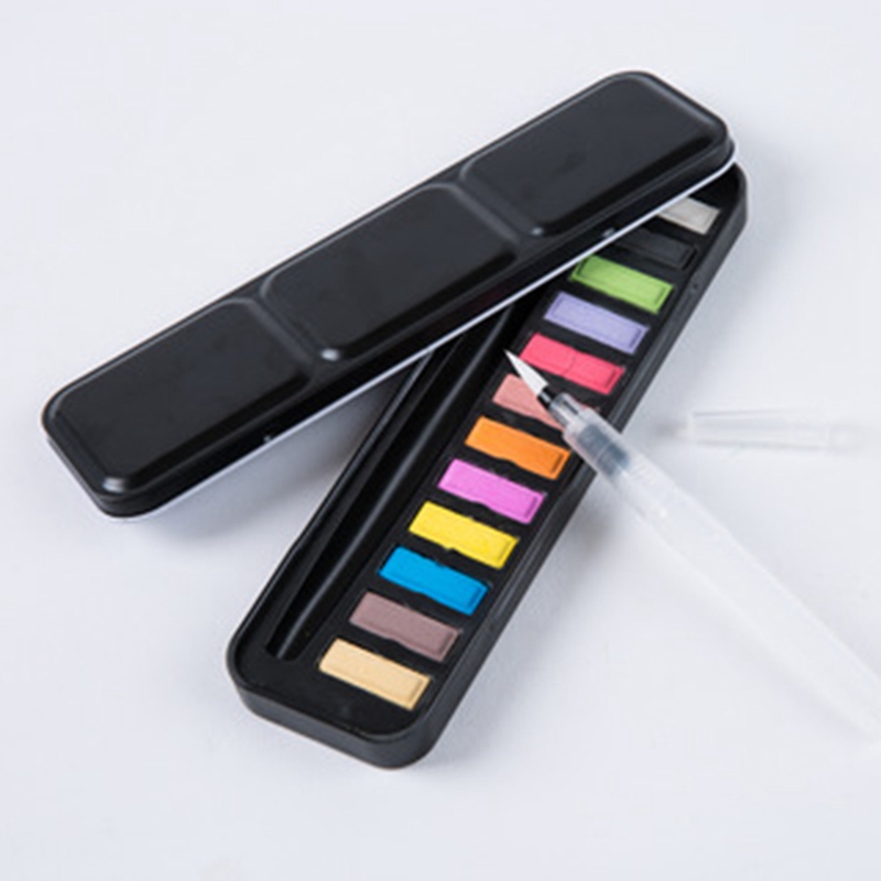 【BCF】 24 Colors Watercolor Paint Set With Brush Oil Painting Water ...