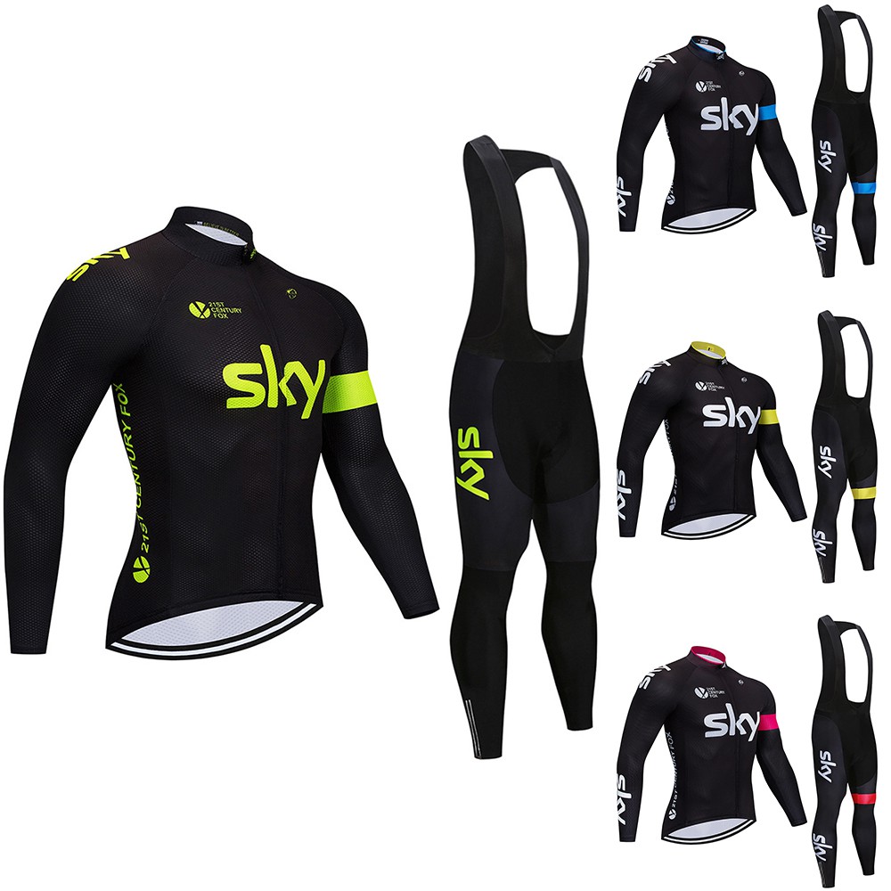UnisexRoad Bike Jersey Bib Set Cycling Kits Long Sleeve Padded trousers ...
