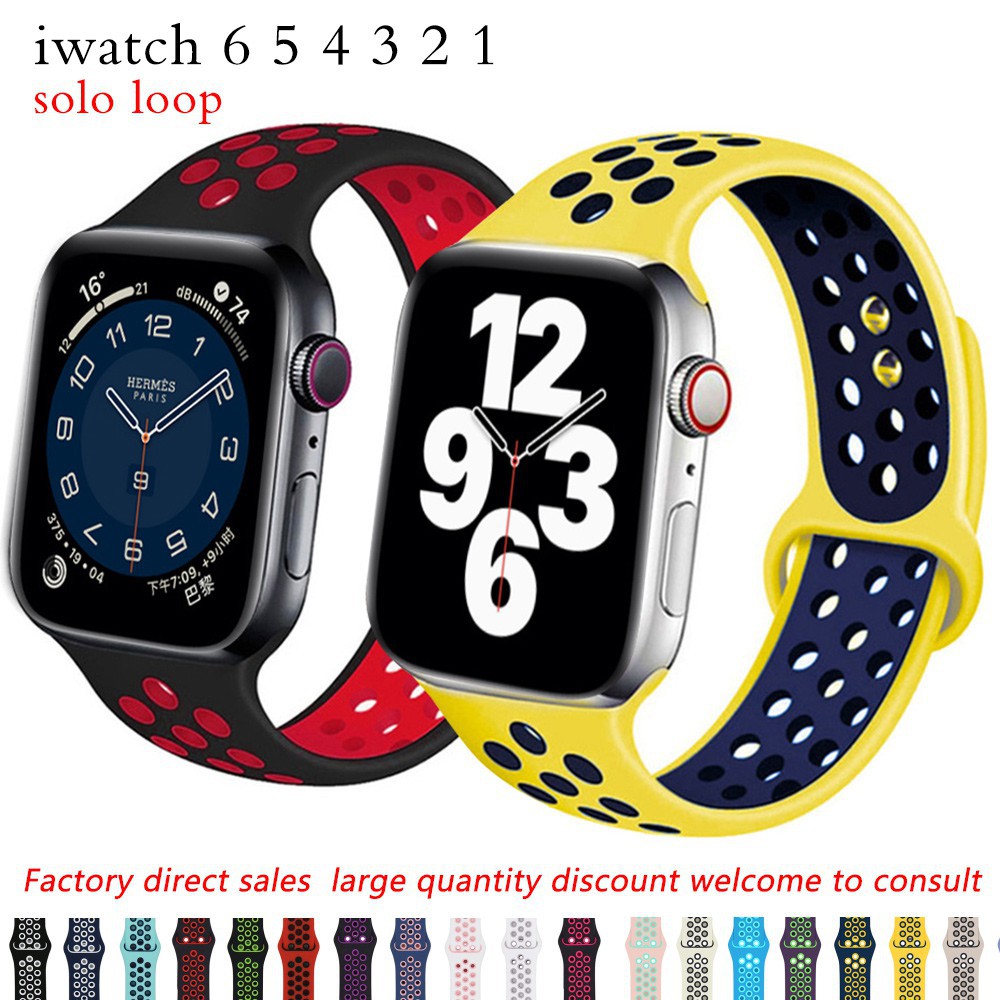 【New】Nike silicon strap is suitable for iphone apple iwatch 6/5/4/3/2/1 ...