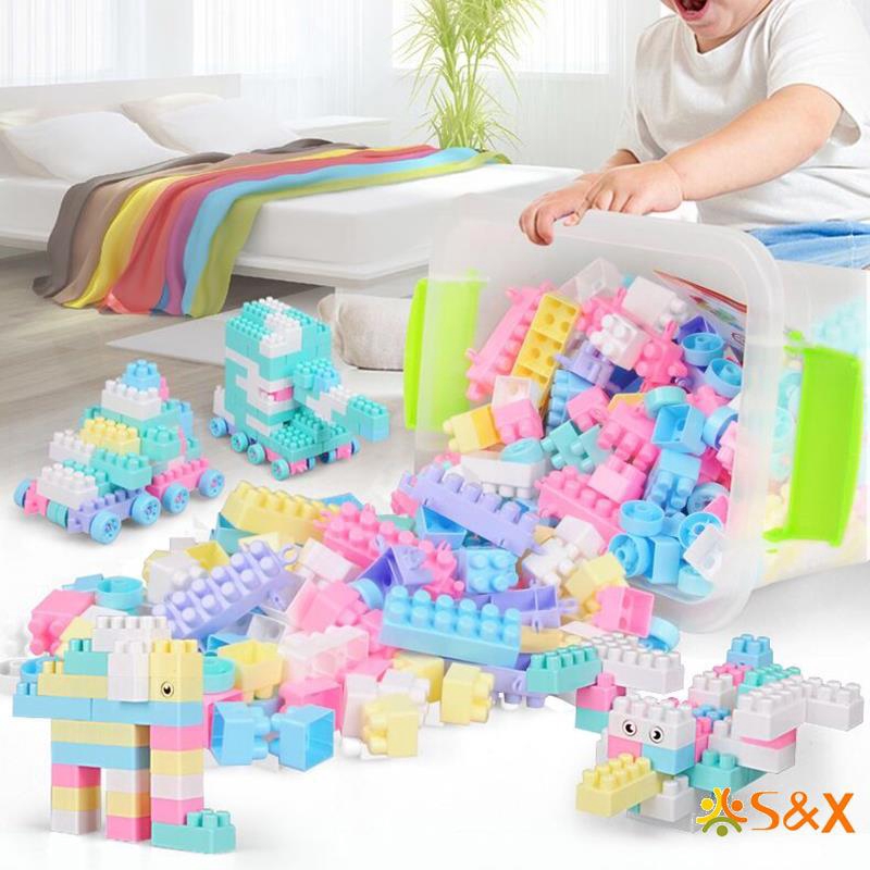 S&X100Pcs/Set Baby Early Education Plastics Large Particles DIY ...