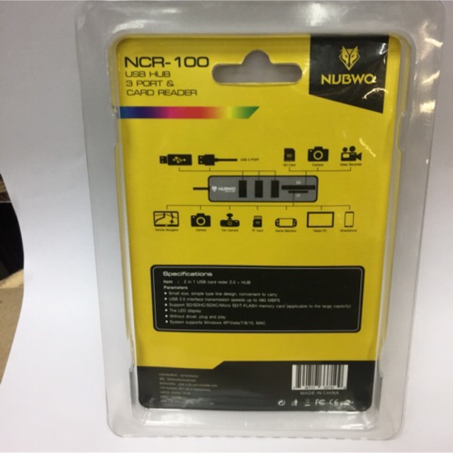 NUBWO 3Port USB HUBCard Reader(NCR-100) - kwanruthai1 - ThaiPick