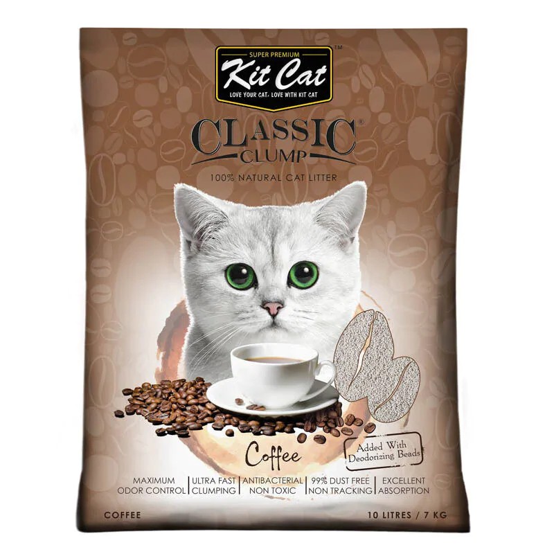 Kit Cat ทรายแมว สูตร Coffee ขนาด 10 ลิตร | Shopee Thailand