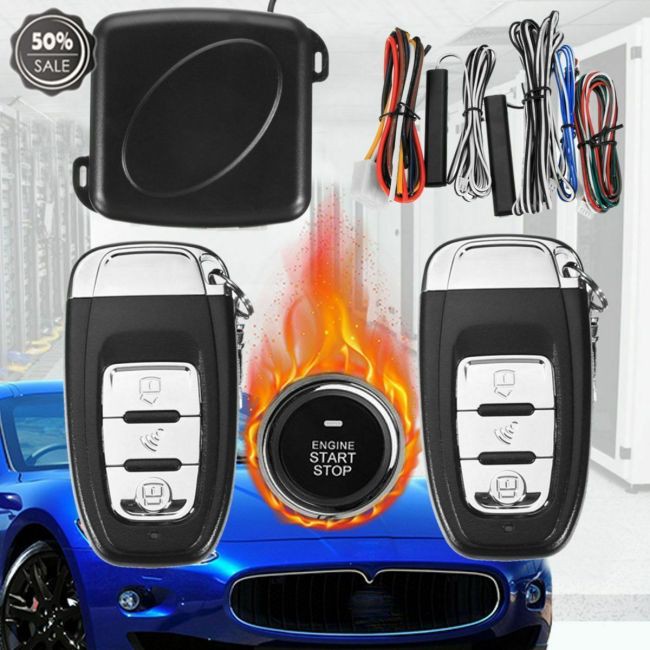 COD 9 in 1 Start Push Button Remote Starter Keyless Entry Car SUV Alarm ...