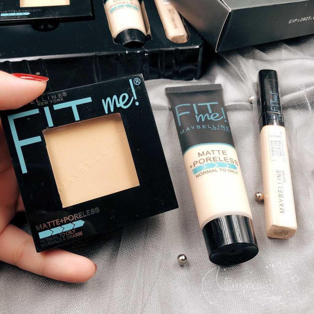 ใหม่ May Fit Me Make-Up รองพื้นคอนซีลเลอร์เนื้อเหลว แป้ง 3In1-532 - kv5 ...