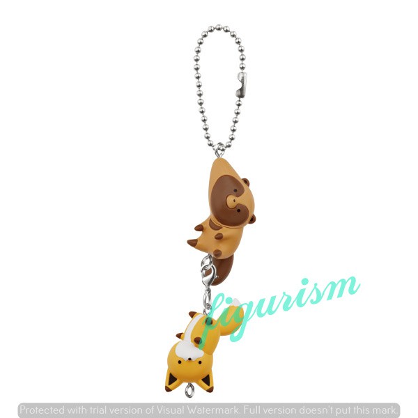 พวงกุญแจ Keychain Tanuki to Kitsune ทานูกิ และ จิ้งจอก Tsumande ...