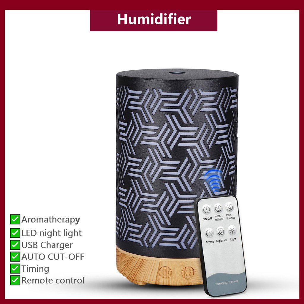 Iron Art Aroma Diffuser Ultrasonic Air Humidifier Purifier Night Light ...