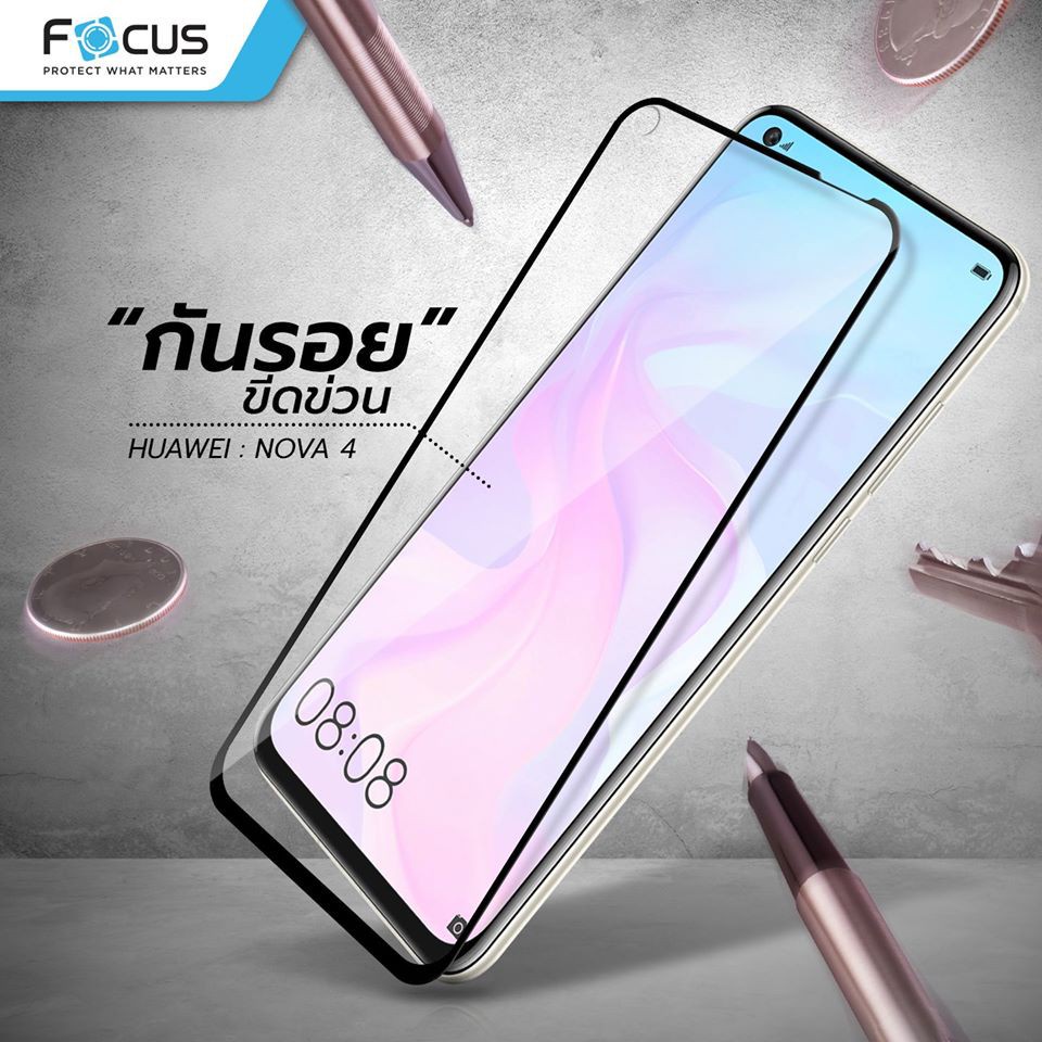 iluFocus ฟิล์มกระจกเต็มจอ ใส Huawei P40 Nova7 Nova3i Nova5T Y9 2019 Y9 Prime 2019 P30 และรุ่น ...